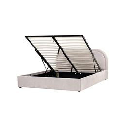 Beliani Doppelbett QUILLIEN in Beige/Grau - (W) 172 x (H) 91 x (L) 217 cm | Gr.: onesize
