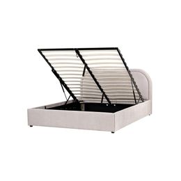 Beliani Doppelbett QUILLIEN in Beige/Grau - (W) 152 x (H) 91 x (L) 217 cm | Gr.: onesize