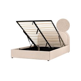 Beliani Doppelbett QUILLIEN in Beige - (W) 152 x (H) 91 x (L) 217 cm | Gr.: onesize
