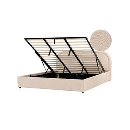 Beliani Doppelbett QUILLIEN in Beige - (W) 192 x (H) 91 x (L) 217 cm | Gr.: onesize