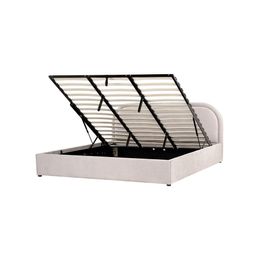 Beliani Doppelbett QUILLIEN in Beige/Grau - (W) 192 x (H) 91 x (L) 217 cm | Gr.: onesize