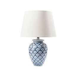Beliani Tischleuchten JAUCA in Weiß/Blau - (W) 33 x (H) 50 x (L) 33 cm | Gr.: onesize