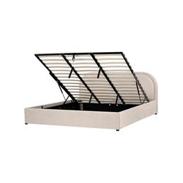 Beliani Doppelbett QUILLIEN in Beige - (W) 192 x (H) 91 x (L) 217 cm | Gr.: onesize
