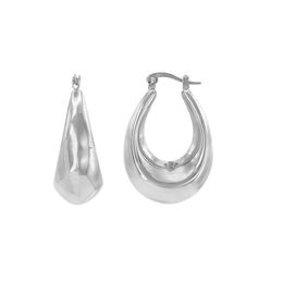 Steel_Art Creolen Damen Vitus silberfarben in silberfarben poliert | Gr.: onesize