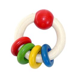 Hess Holzspielzeug Rassel "mit 4 Ringe" in Bunt | Gr.: onesize