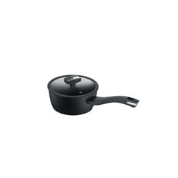 Berndes Stieltopf mit Glasdeckel 16 cm, Aluminium - Balance Enduro in schwarz | Gr.: onesize
