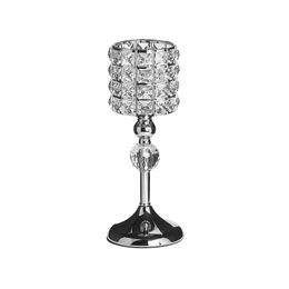 Beliani Kerzenständer AVORD in Silber - (W) 13 x (H) 33 x (L) 13 cm | Gr.: onesize