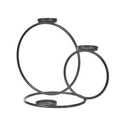 Beliani Kerzenständer CAKUNG in Schwarz - (W) 44 x (H) 33 x (L) 26 cm | Gr.: onesize