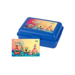 Spongebob Schwammkopf Brotdose mit Trennwand - Alle Freunde in blau | Gr.: onesize
