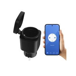 XCOAST Smart WLAN Aussensteckdose in Schwarz | Gr.: onesize