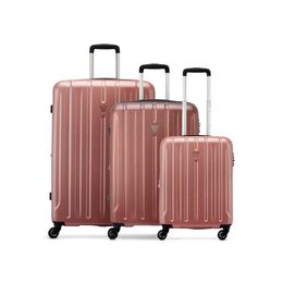 Roncato Kinetic 2.0 4 Rollen Kofferset 3-teilig mit Dehnfalte in rosa antico | Gr.: onesize