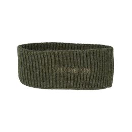 styleBREAKER Strick Stirnband mit Logo in Oliv | Gr.: onesize