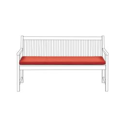 Beliani Auflagen VIVARA in Rot - (W) 152 x (H) 5 x (L) 54 cm | Gr.: onesize