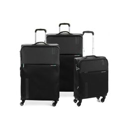 Roncato Speed 4 Rollen Kofferset 3-teilig mit Dehnfalte in schwarz | Gr.: onesize