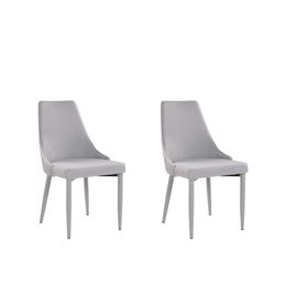 Beliani 2er-Set Esszimmerstuhl CAMINO in Grau | Gr.: onesize