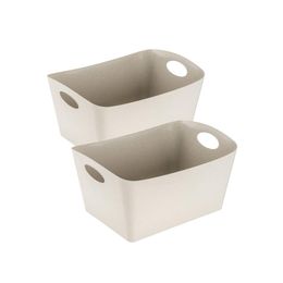 Koziol BOXXX L - Aufbewahrungsbox 15l Set in recycled desert sand | Gr.: onesize