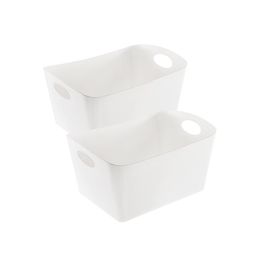 Koziol BOXXX L - Aufbewahrungsbox 15l Set in recycled white | Gr.: onesize