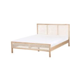 Beliani Doppelbett SALERNAS in Braun - (W) 166 x (H) 100 x (L) 206 cm | Gr.: onesize