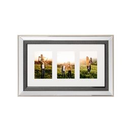 Beliani Fotorahmen DALABA in Silber - (W) 51 x (H) 32 x (L) 3 cm | Gr.: onesize