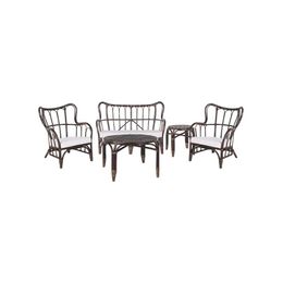 Beliani 5-tlg Sitzgruppe BRINDISI in Braun/Beige | Gr.: onesize
