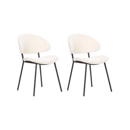 Beliani 2er-Set Esszimmerstuhl KIANA in Beige | Gr.: onesize