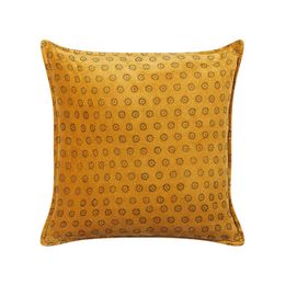 Beliani Dekokissen RAPIS in Gelb - (W) 45 x (H) 10 x (L) 45 cm | Gr.: onesize