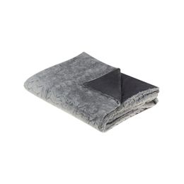 Beliani Kuscheldecke SARASWATI in Grau - (W) 150 x (H) 1 x (L) 200 cm | Gr.: onesize
