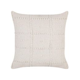 Beliani Dekokissen IXORA in Beige - (W) 45 x (H) 10 x (L) 45 cm | Gr.: onesize