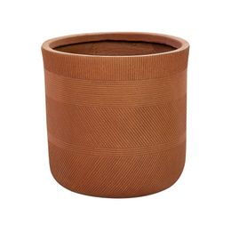 Beliani Outdoor Blumentopf VOULA in Braun - (W) 36 x (H) 36 x (L) 36 cm | Gr.: onesize