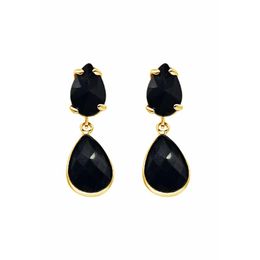 Gemshine Ohrhänger Black Drop in gold coloured | Gr.: onesize