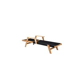ebuy24 Loungestuhl John Schwarz, Natur 73 x 200 cm | Gr.: onesize