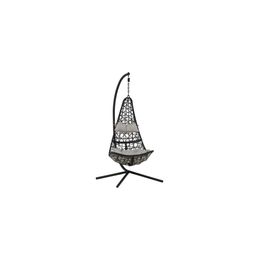 ebuy24 Gartenstuhl Edinburgh Schwarz, Grau 132 x 130 cm | Gr.: onesize