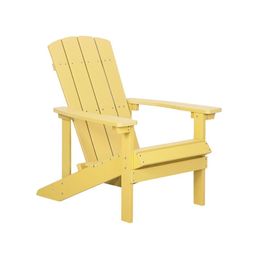 Beliani Gartenstuhl ADIRONDACK in Gelb - (W) 75 x (H) 88 x (L) 88 cm | Gr.: onesize