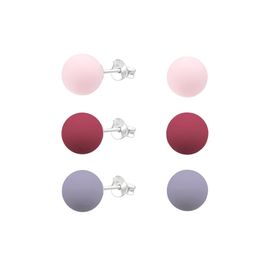 Alexander York Ohrringe, Ohrstecker-Set PERLE in 925 Sterling Silber, 3-tlg. | Gr.: onesize