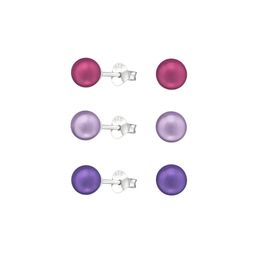 Alexander York Ohrringe, Ohrstecker-Set PERLE in 925 Sterling Silber, 3-tlg. | Gr.: onesize