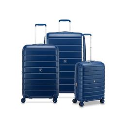 Roncato Relife 4 Rollen Kofferset 3-teilig mit Dehnfalte in blau | Gr.: onesize