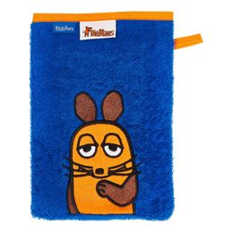 Playshoes Frottee-Waschhandschuh DIE MAUS in Marine | Gr.: onesize