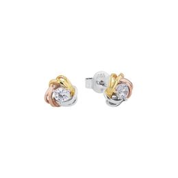 Amor Ohrstecker Silber 925, rhodiniert+vergoldet in Tricolor | Gr.: onesize
