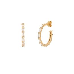 NOELANI Creolen Silber 925, rhodiniert in Gold | Gr.: onesize
