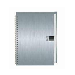 Heye Kalender Kalender - Wochen-Cheftimer A5, Alu silber 2026 | Gr.: onesize