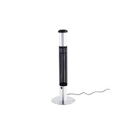 Beliani Terrassenstrahler VEZUVIO in Schwarz/Silber - (W) 38 x (H) 110 x (L) 38 cm | Gr.: onesize