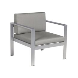 Beliani Gartenstuhl SALERNO in Grau - (W) 77 x (H) 80 x (L) 70 cm | Gr.: onesize