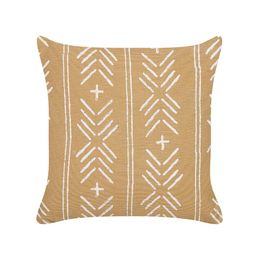 Beliani Dekokissen BANYAN in Beige/Weiß - (W) 45 x (H) 10 x (L) 45 cm | Gr.: onesize