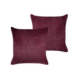Beliani 2er-Set Dekokissen PILEA in Rot | Gr.: onesize