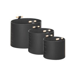 Beliani 3er-Set Korb ARAM in Schwarz | Gr.: onesize