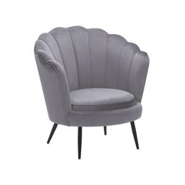 Beliani Sessel LOVIKKA in Grau/Schwarz - (W) 79 x (H) 85 x (L) 77 cm | Gr.: onesize
