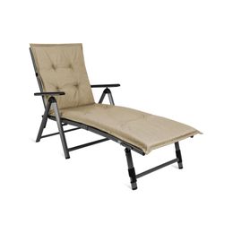 Aspero Gartenliegenauflage Polsterauflage Matera in Beige | Gr.: onesize