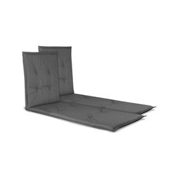 Aspero 2 Polsterauflagen Sonnenliegenauflage in Anthrazit | Gr.: onesize