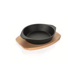 GAUMENKICK Servierpfanne rund aus Gusseisen in schwarz - D: 18cm | Gr.: onesize