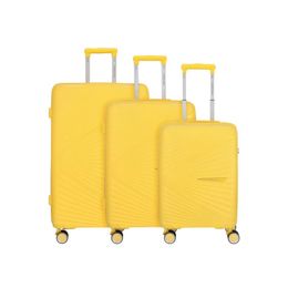 WORLDPACK Vegas 4 Rollen Kofferset 3-teilig in sonnengelb | Gr.: onesize